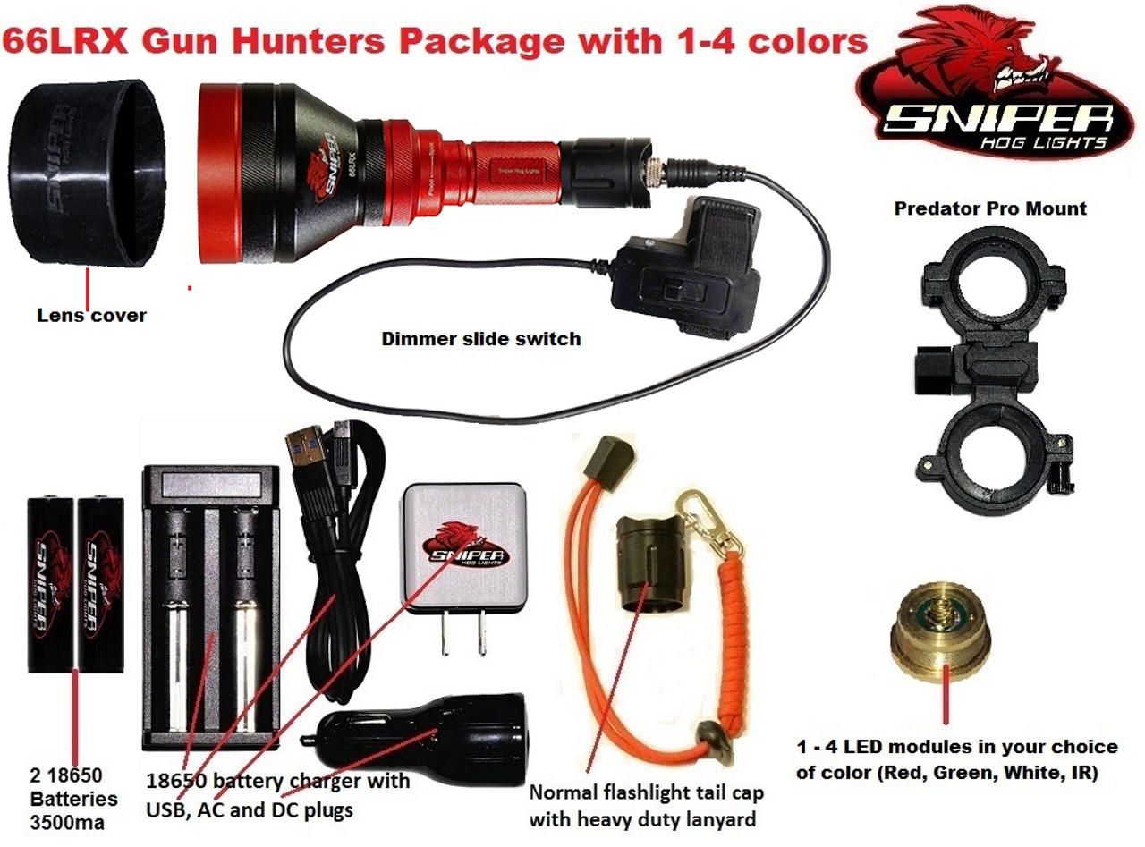 Sniper Gun Hunters Torch Kit LED 66LRX - 3 Colour options - Shooters ...