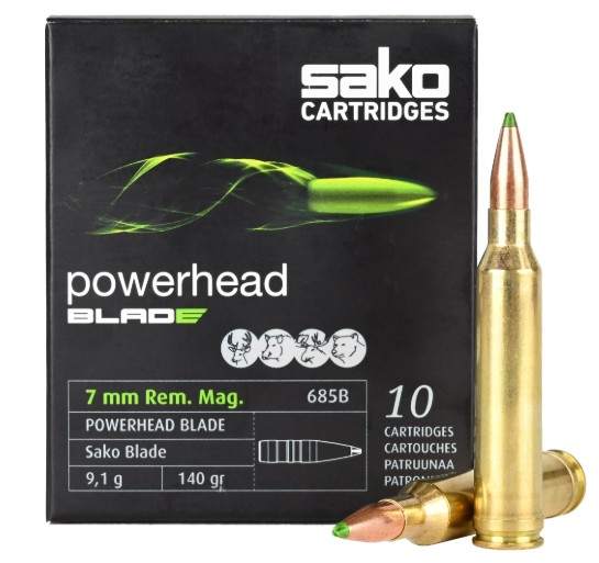 Sako Powerhead Blade 7mm Rem Mag 140gr 10rnds - Shooters World Gore