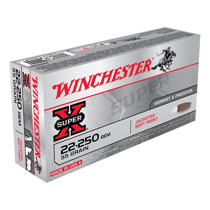 Winchester SuperX 22-250 Rem 55gr PSP - Shooters World Gore