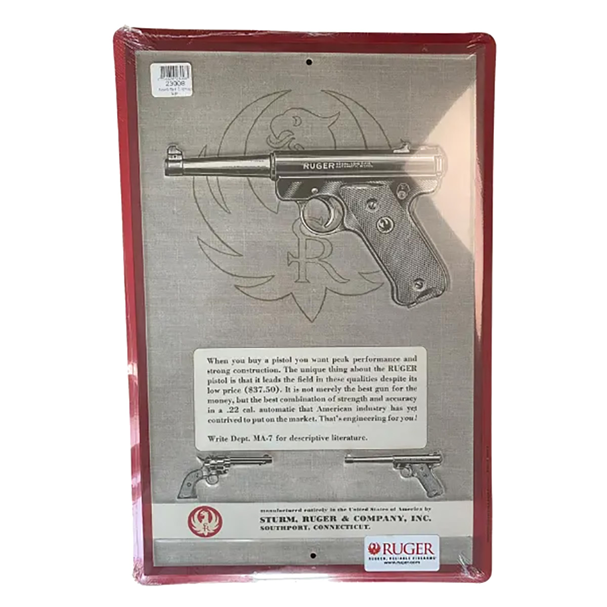 Ruger Mark 1 Pistol Sign - Shooters World Gore