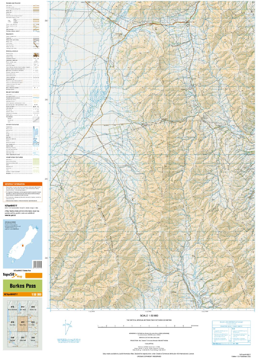 BZ17 Burkes Pass Map - Shooters World Gore