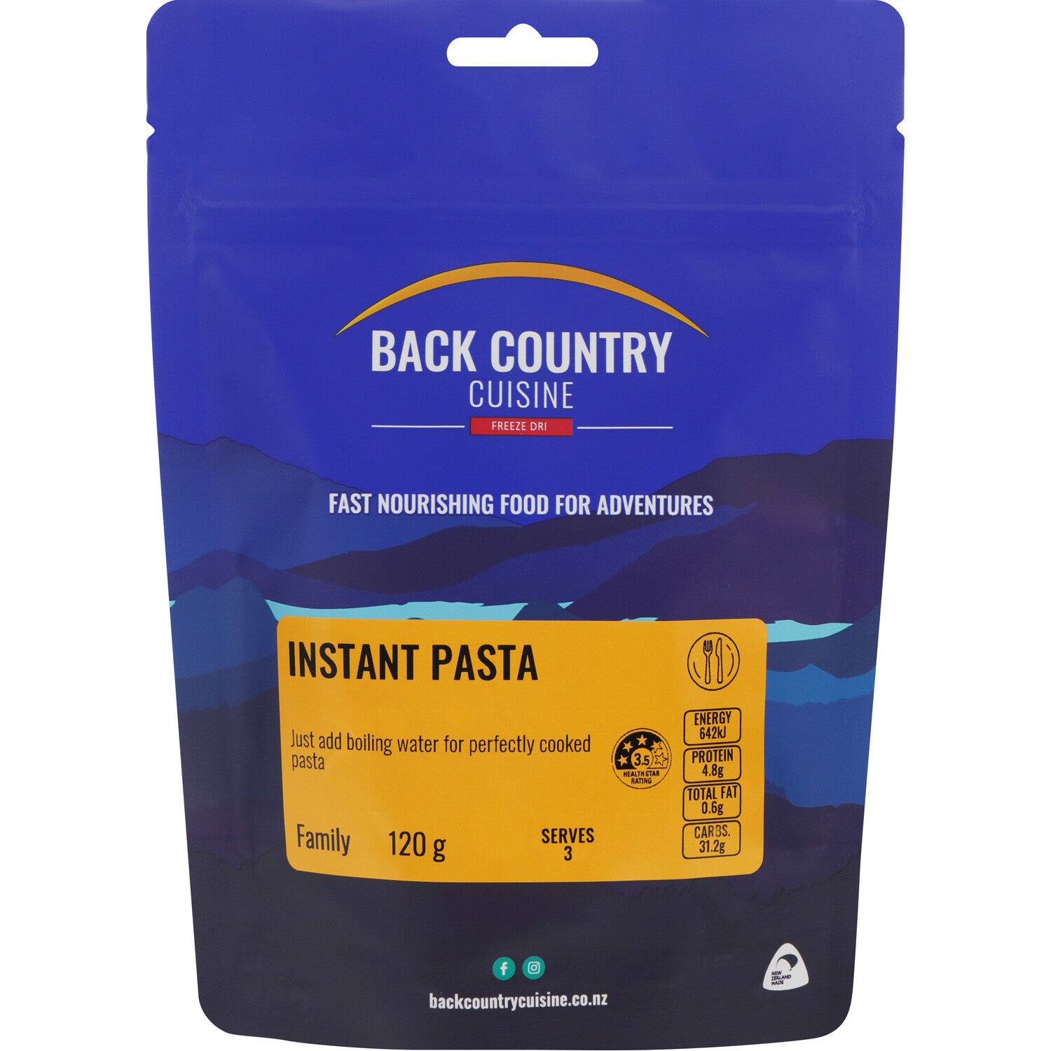 Instant Pasta 120g - Shooters World Gore